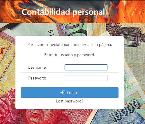 Bienvenida y login - contabilidad